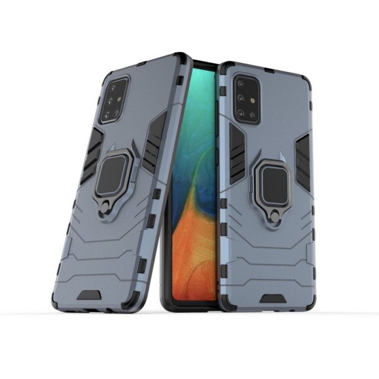 Samsung Galaxy A71 Sormus Suojakuori Sininen - Puhelimenkuoret.fi