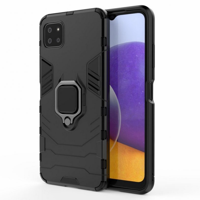 Samsung Galaxy A22 5G Sormus Suojakuori Musta - Puhelimenkuoret.fi